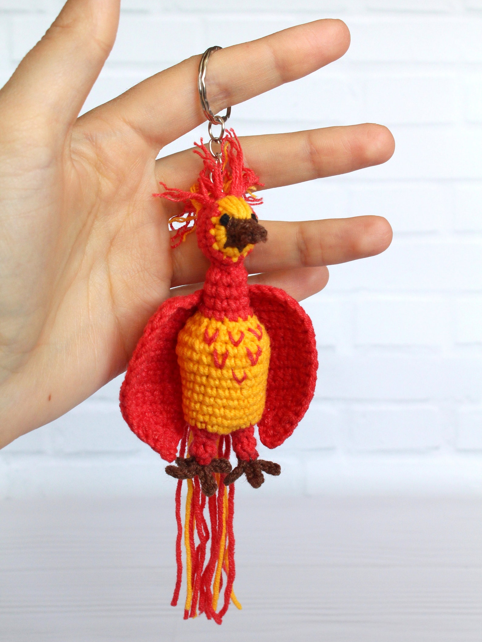 Phoenix Plush Keychain Mythical Creatures Doll Phoenix - Etsy