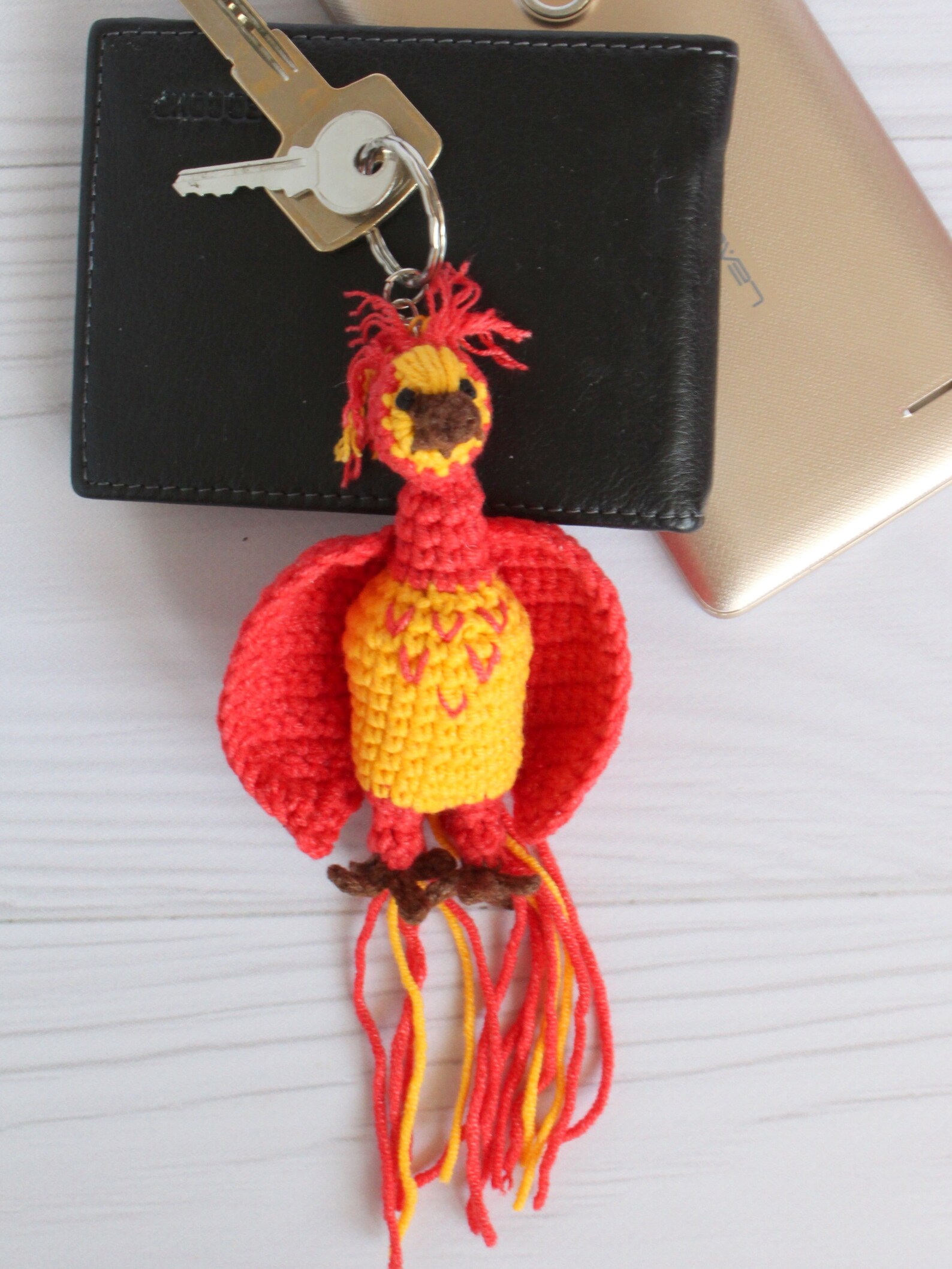 Phoenix Plush Keychain Mythical Creatures Doll Phoenix - Etsy