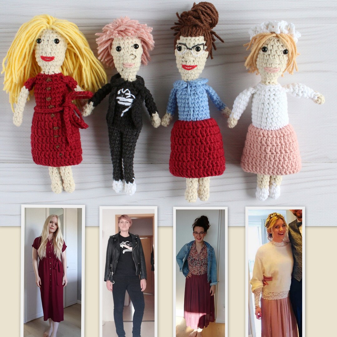 Personalized Doll From Photo 6, Custom Crochet Mini Doll, Look Alike ...