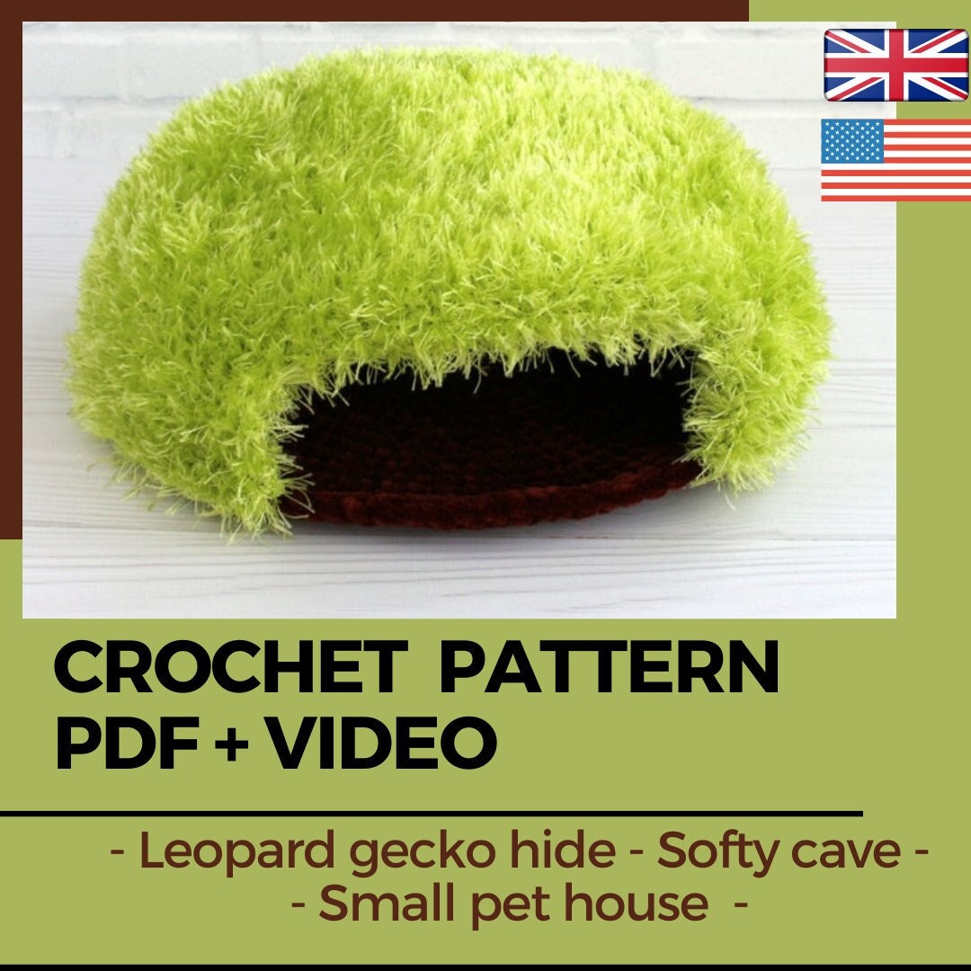 Crochet Pattern Reptile Hide, 2 in 1 Double Sided Bed Hide, Hobbit Hole ...