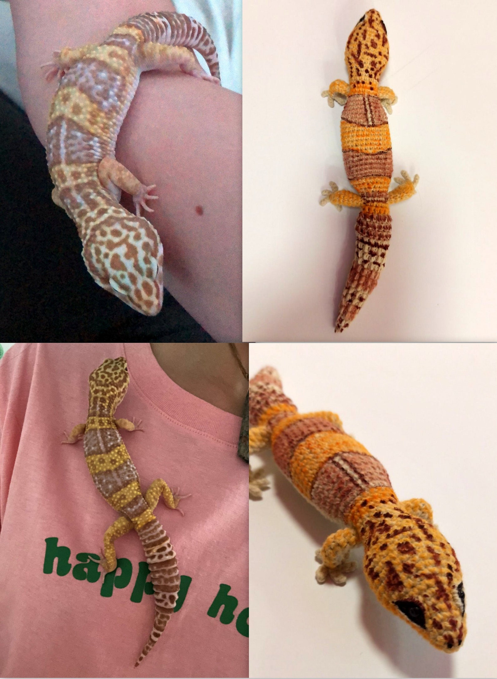 Leopard Gecko Plush Crocheted Remember Replica Custom - Etsy