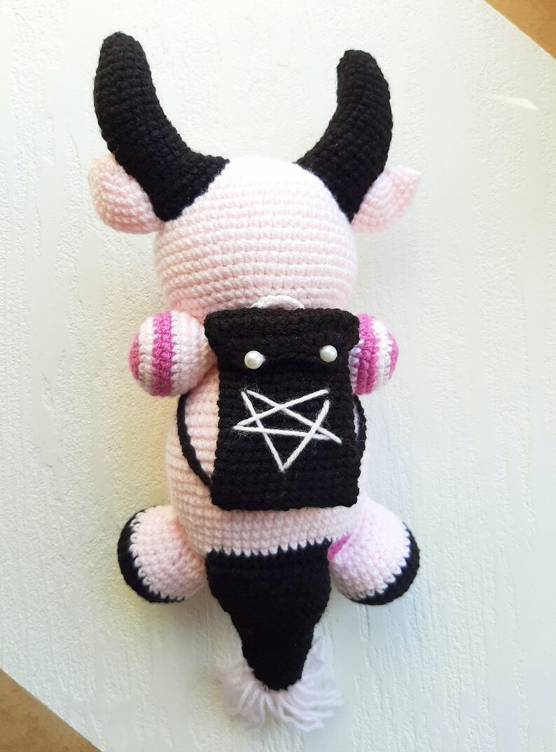 Creepy devil doll Crochet dark art devil demon spooky yarn | Etsy