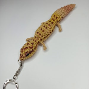 Leopard Gecko Keychain, Custom Crochet Gecko Keychain From Photo ...