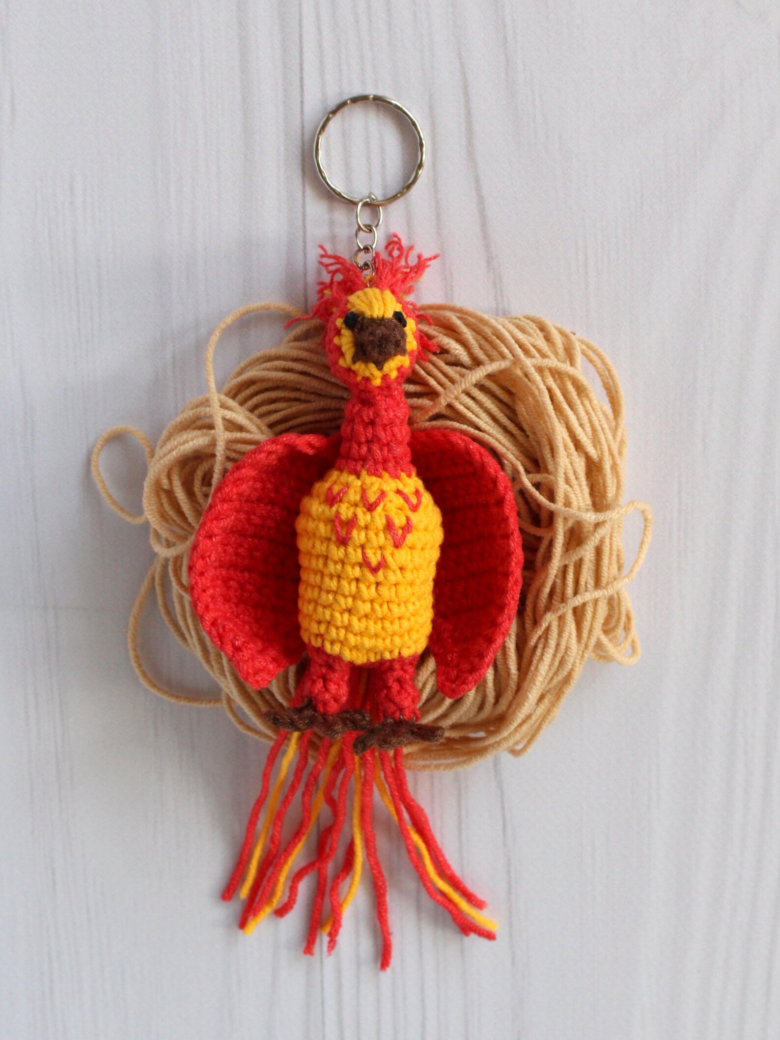 Phoenix Plush Keychain Mythical Creatures Doll Phoenix - Etsy