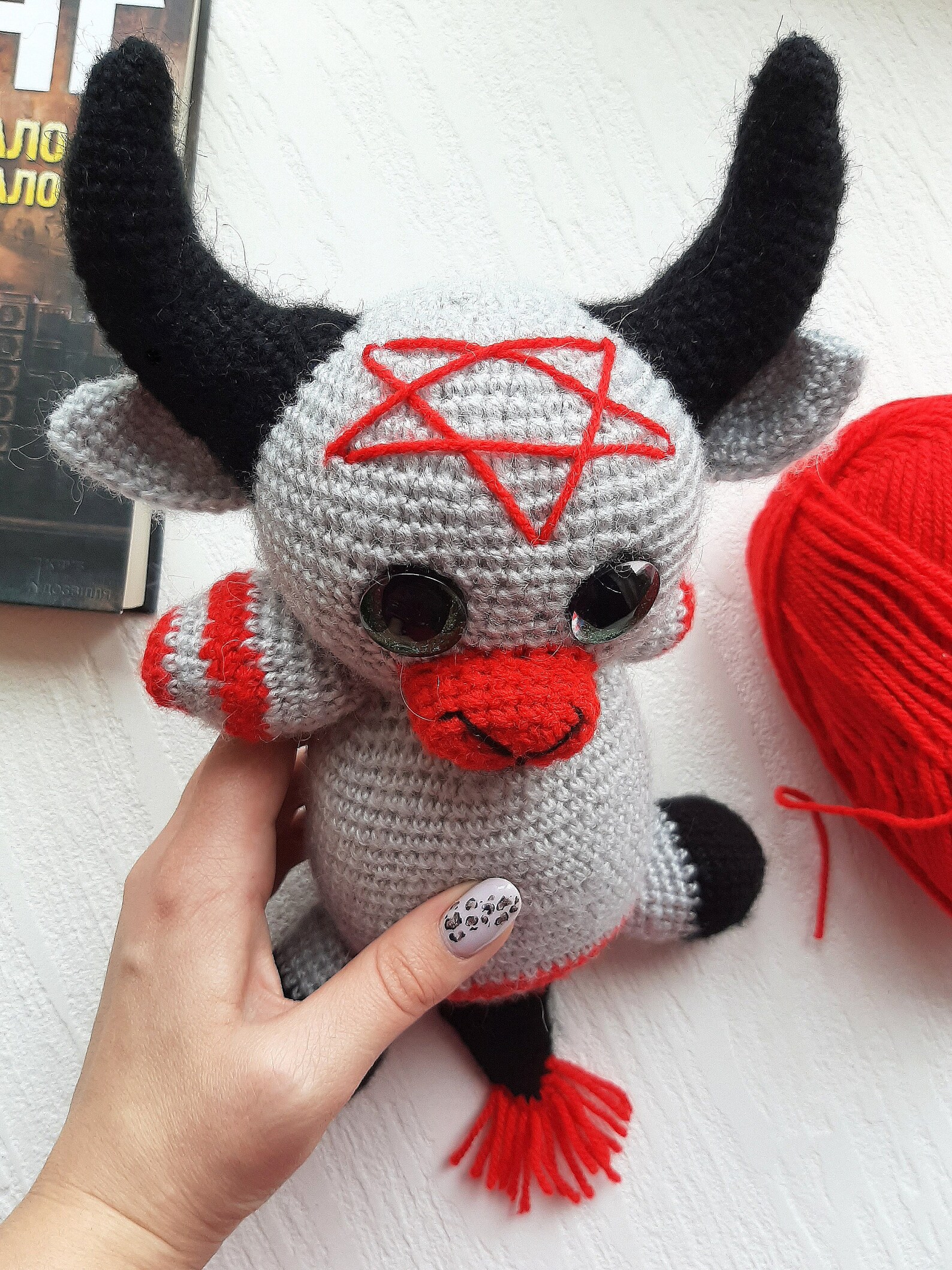 Creepy Devil Doll Crochet Dark Art Devil Demon Spooky Yarn - Etsy