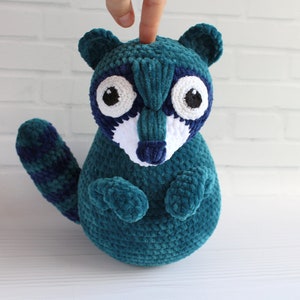Reggie the Rhyming Raccoon Crocheted Plush From Drawing - Etsy