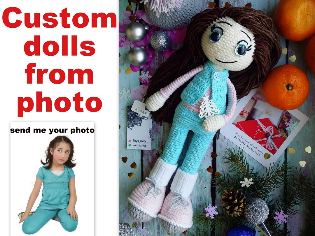Crochet Personal Doll From Photo,12" EXAMPLE Custom Plush Cotton Toy ...