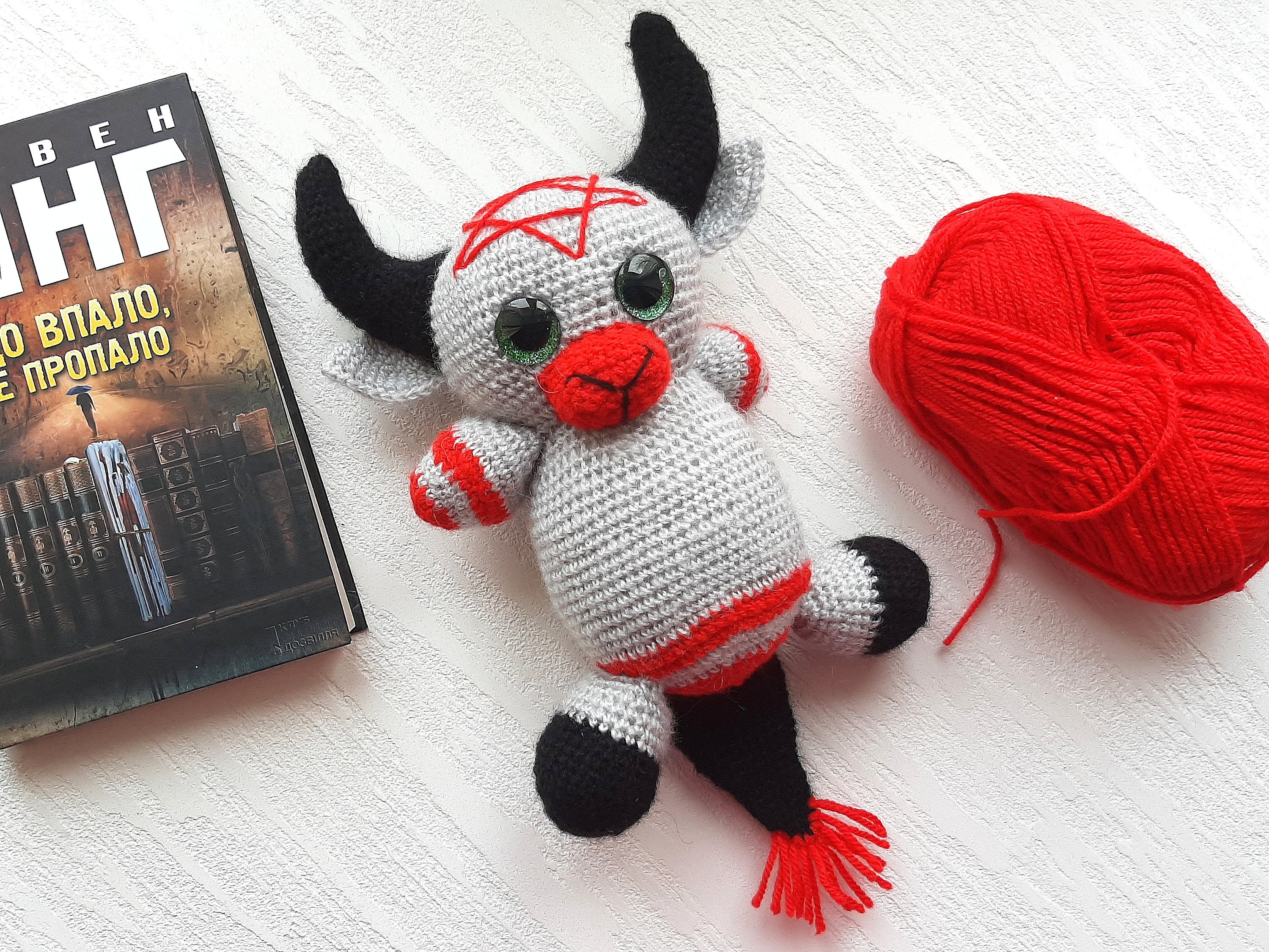 Creepy devil doll Crochet dark art devil demon spooky yarn | Etsy