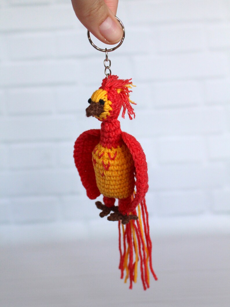 Phoenix Plush Keychain, Mythical Creatures Doll, Phoenix Keyring, Car ...