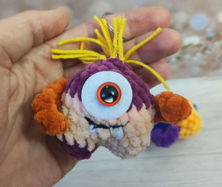 Crochet Pattern Soft Pocket Monsters Keychain Digital File - Etsy