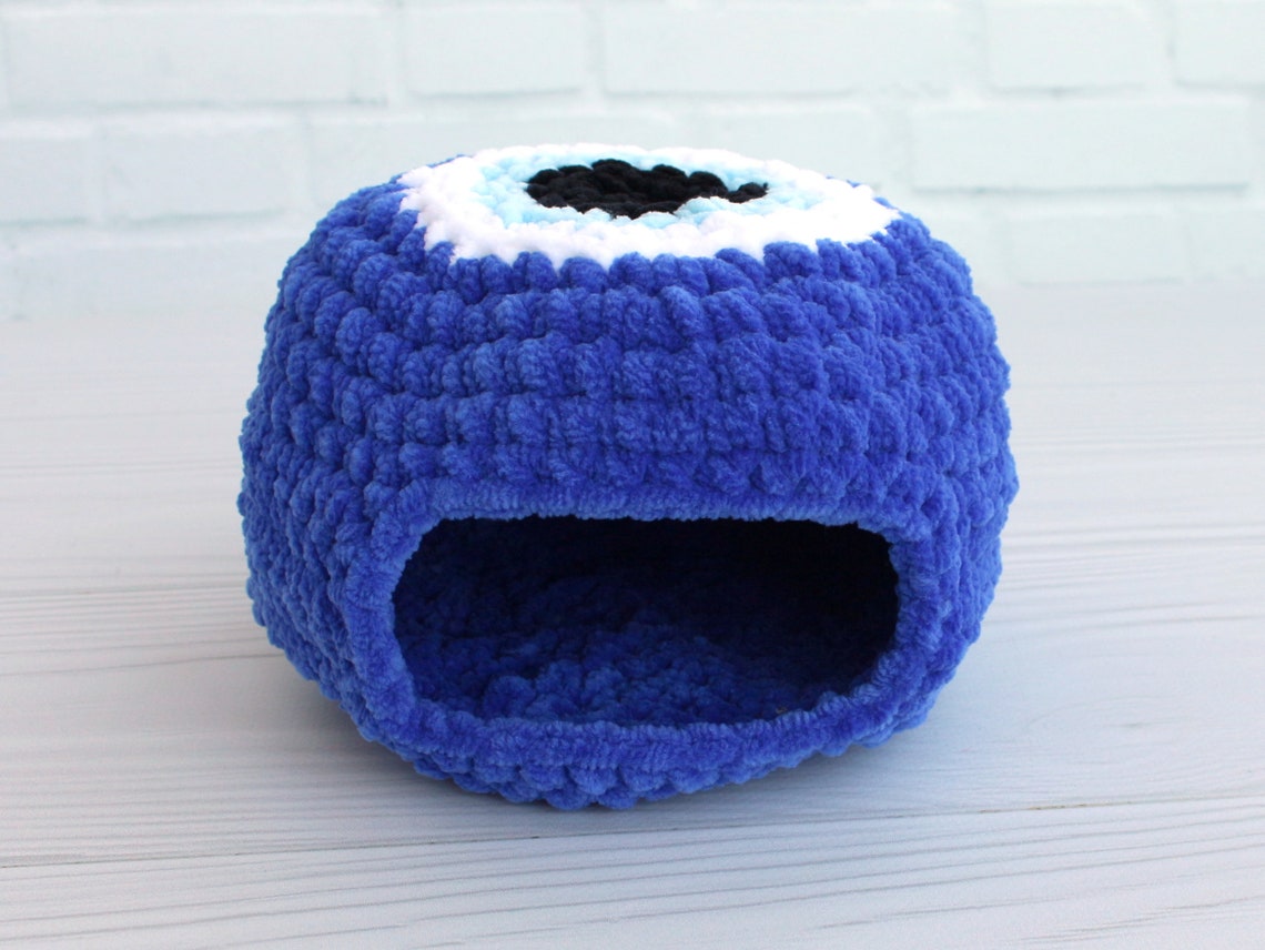 Leopard Gecko Hide House Blue Turkish Evil Eye Decor Crochet - Etsy
