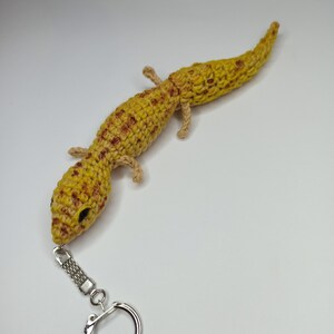 Leopard Gecko Keychain, Custom Crochet Gecko Keychain From Photo ...