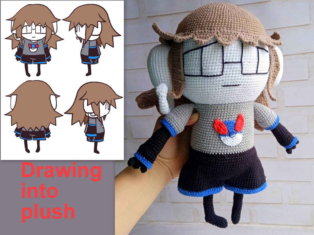Custom Characters Crochet Plush From Drawing 12 Kids - Etsy