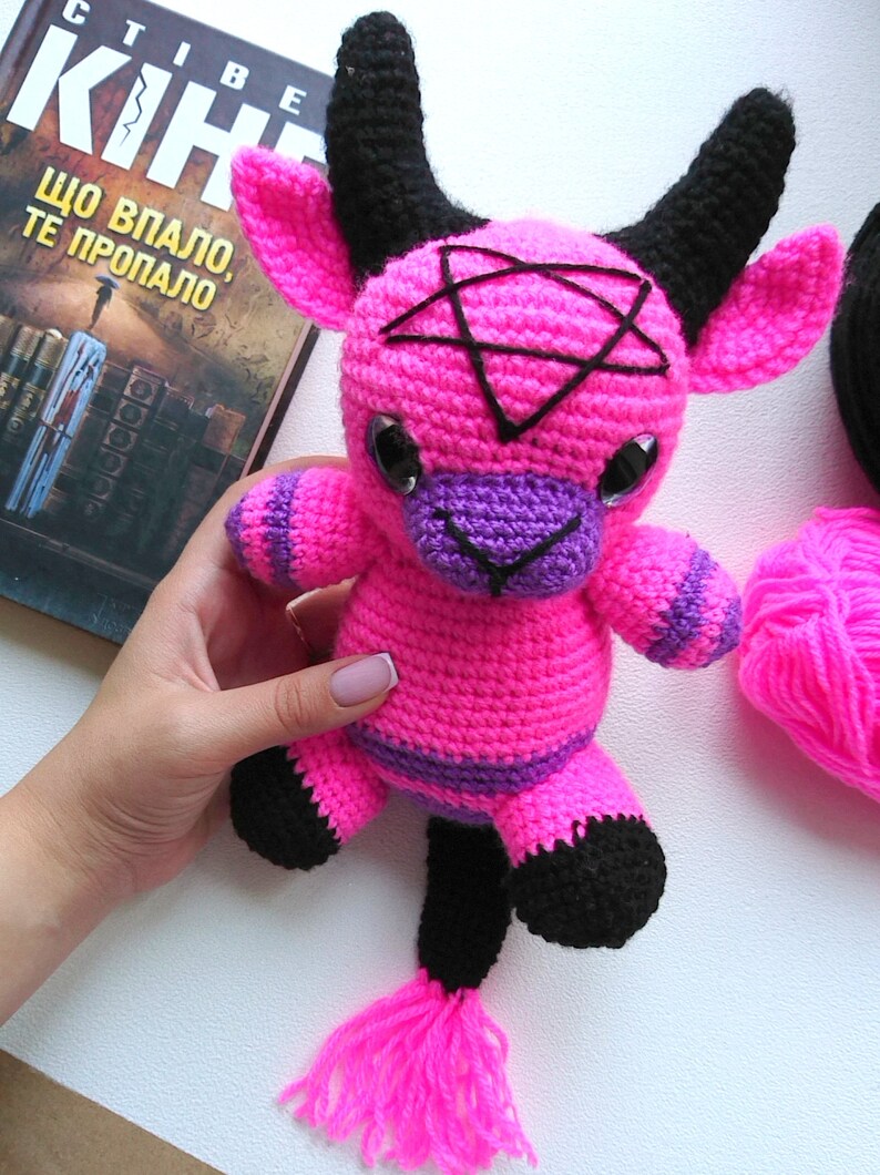 Creepy Devil Doll Crochet Dark Art Devil Demon Spooky Yarn - Etsy