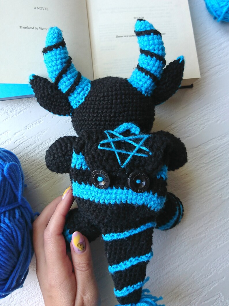Creepy Devil Doll Crochet Dark Art Devil Demon Spooky Yarn | Etsy