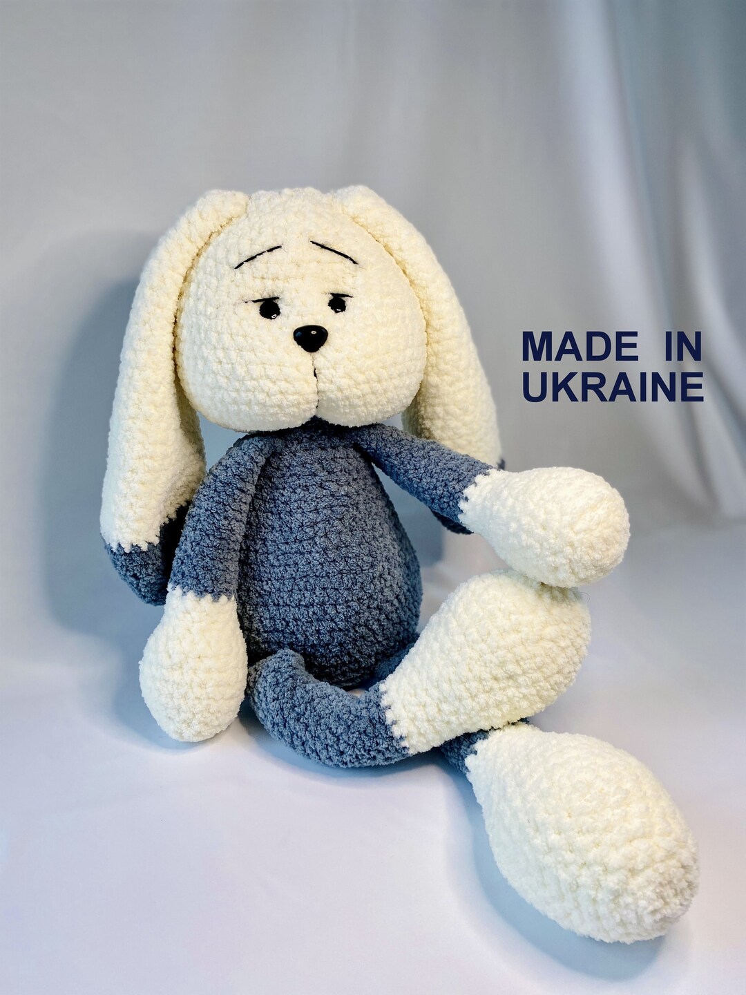 Large Rabbit Plush 26 Crochet Velvet Cute Soft Stuff Animal, Child ...