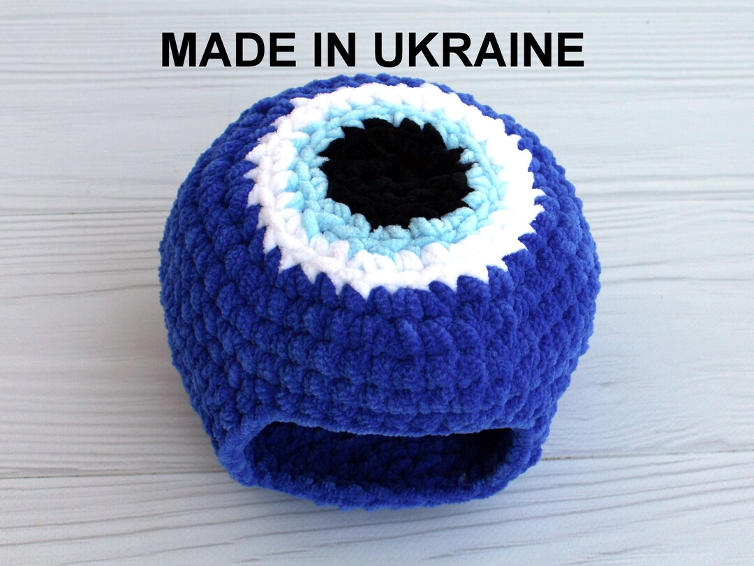Leopard Gecko Hide House, Blue Turkish Evil Eye Decor, Crochet Pet Cave ...