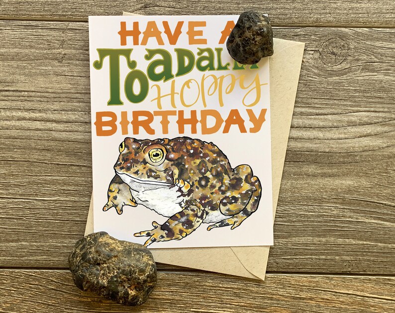 Have a Toadally Hoppy Birthday... Yosemite Toad Birthday Card - Etsy