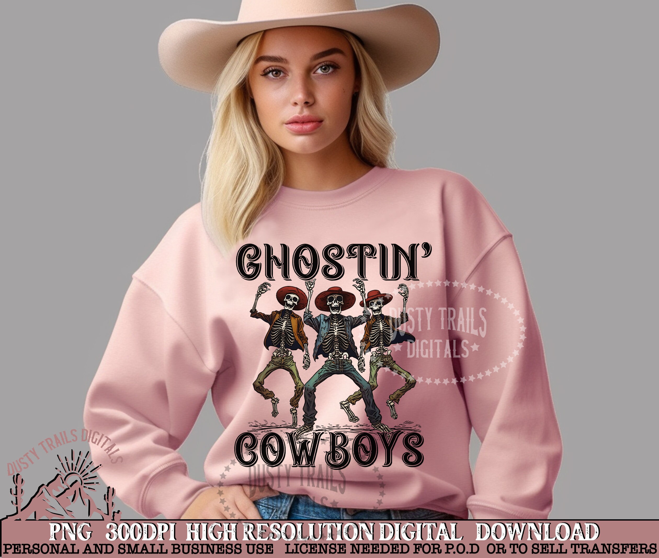 Halloween PNG, Gostin' Cowboys, Digital Download, Spooky Season ...