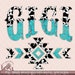 Aztec Gigi Cow Print, Digital Download, Retro, Western Sublimations ...