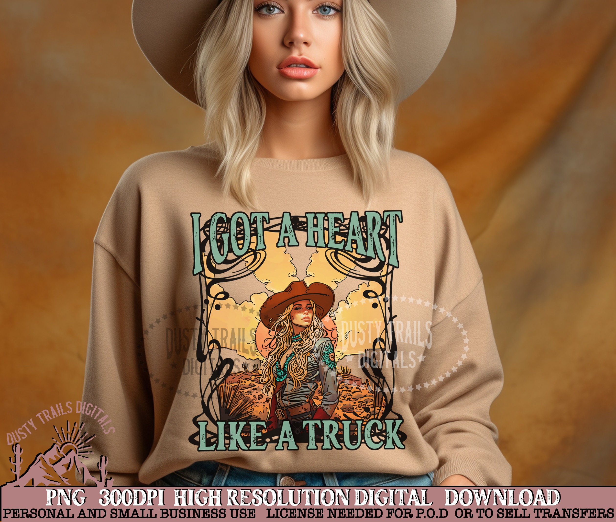 Western, Heart Like A Truck Png , Western Boho Png, Boho Desert Sunset ...