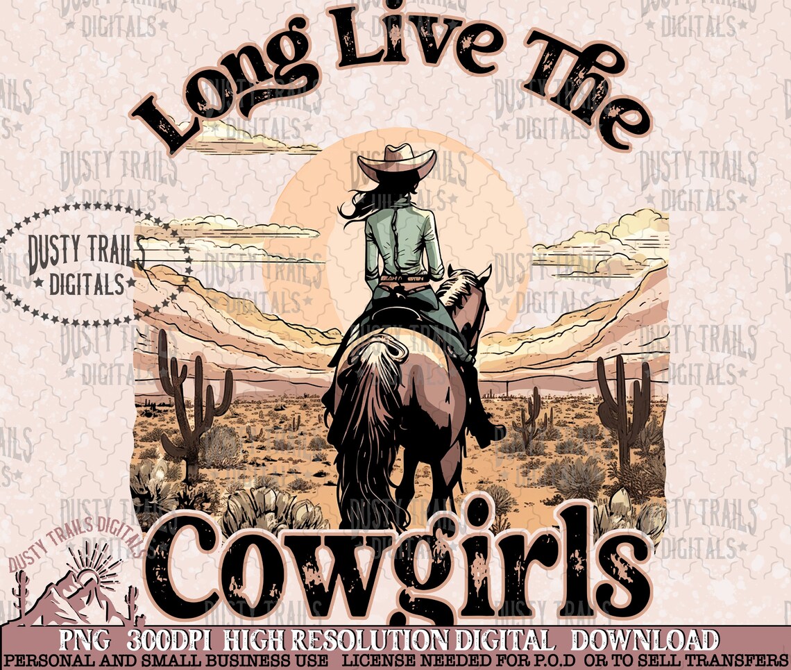 Long Live Cowgirls Retro Sublimations, Western Sublimations, Designs Downloads, PNG Clipart ...
