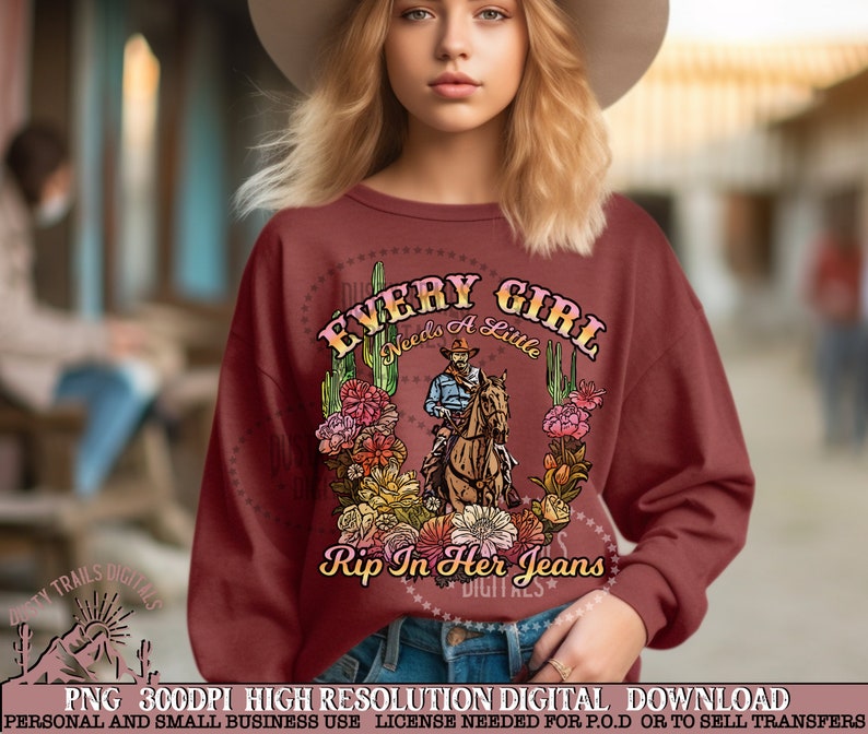 Western, Every Girl Needs A Little Rip in Her Jeans, Digital Download ...