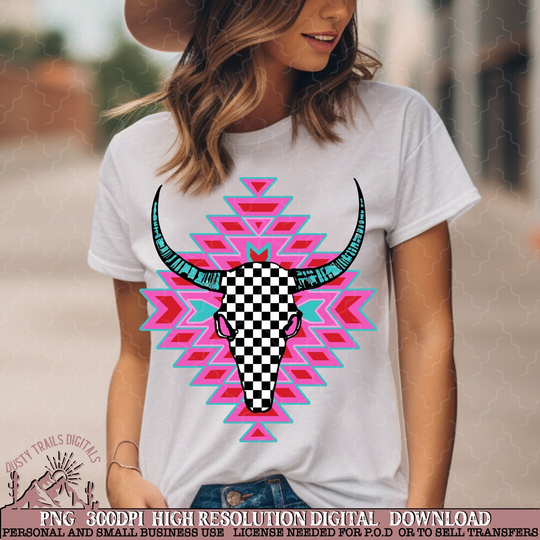 Western, Bull Aztec Png, Digital Download, Retro, Country Png, Desert ...
