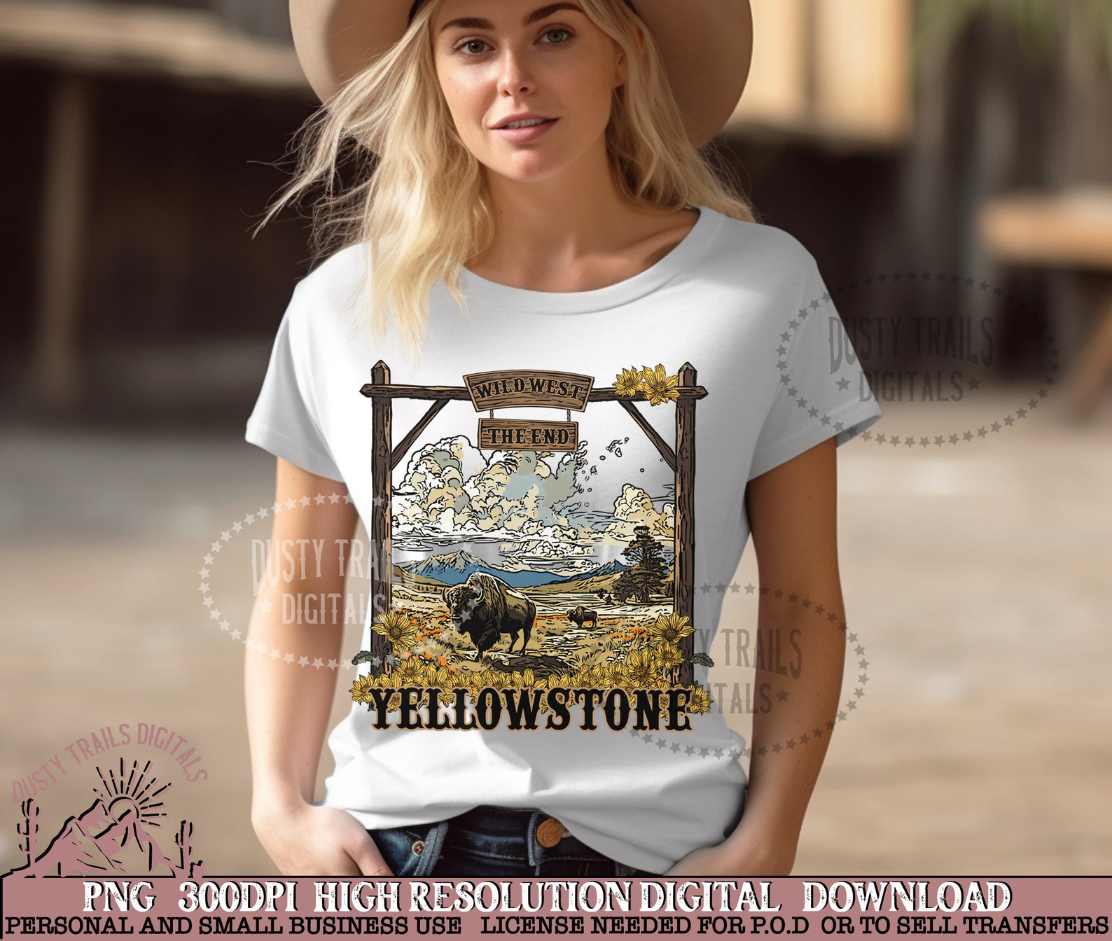 Yellowstone Wild West , Digital Download, Country Png, Desert Png ...