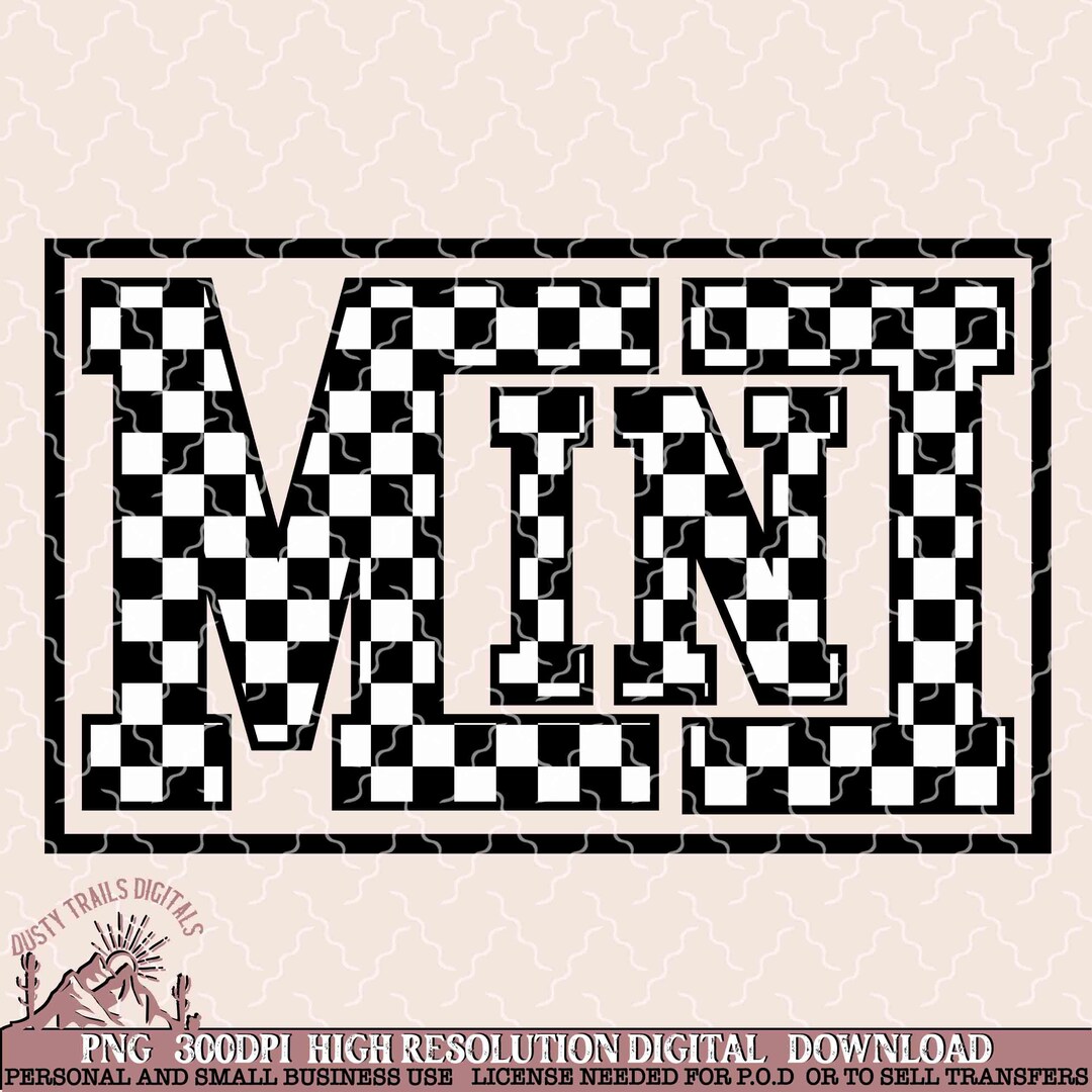 Varsity Mini Checkered, Digital Download, Retro, Western Sublimations ...
