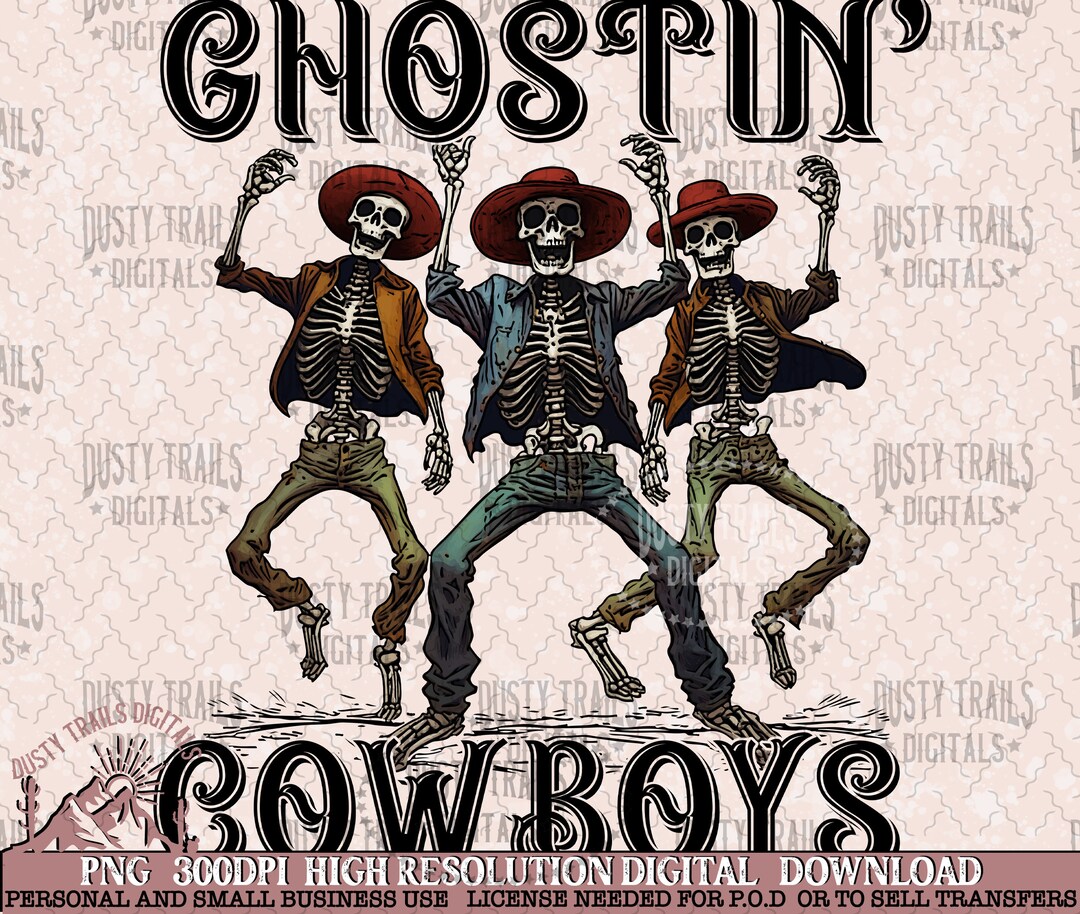 Halloween PNG, Gostin' Cowboys, Digital Download, Spooky Season ...
