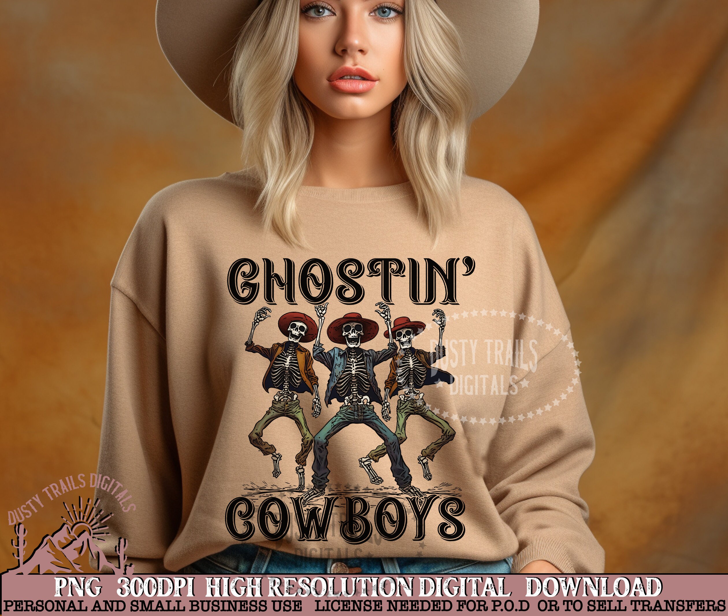 Halloween PNG, Gostin' Cowboys, Digital Download, Spooky Season ...