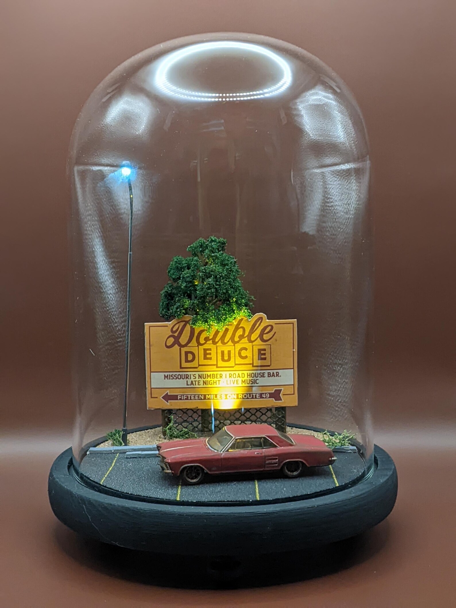 Movie Diorama Lamp | Handmade Miniature Roadside Bar Scene | Retro ...