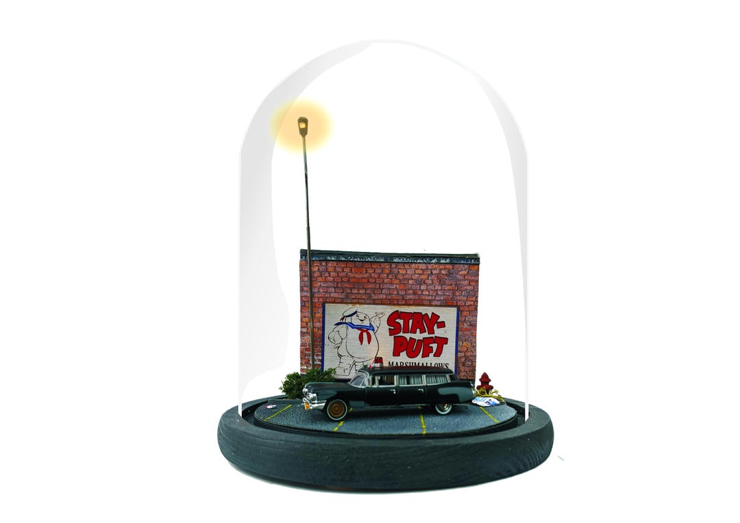 Ghostbusters Lamp, 1:64 ECTO 1 Car Small Scale Diorama, Handmade Light ...