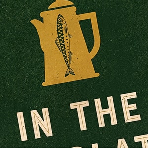 Fish in the Percolator Print – Retro Screen Print Style Poster – Cult ...