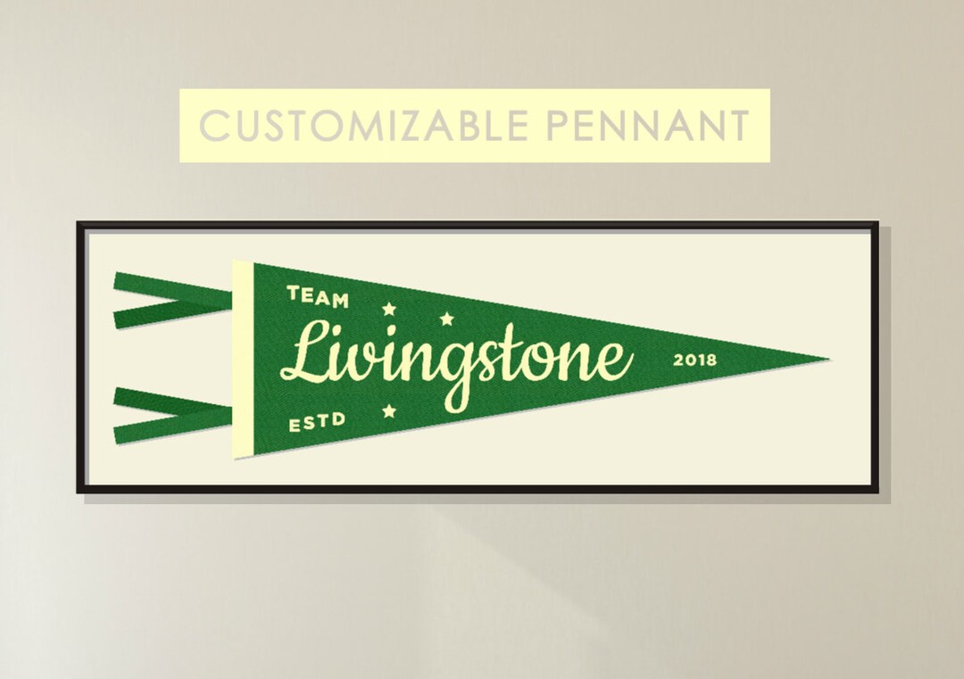Printable, Customizable Vintage Pennant Print/poster - Etsy