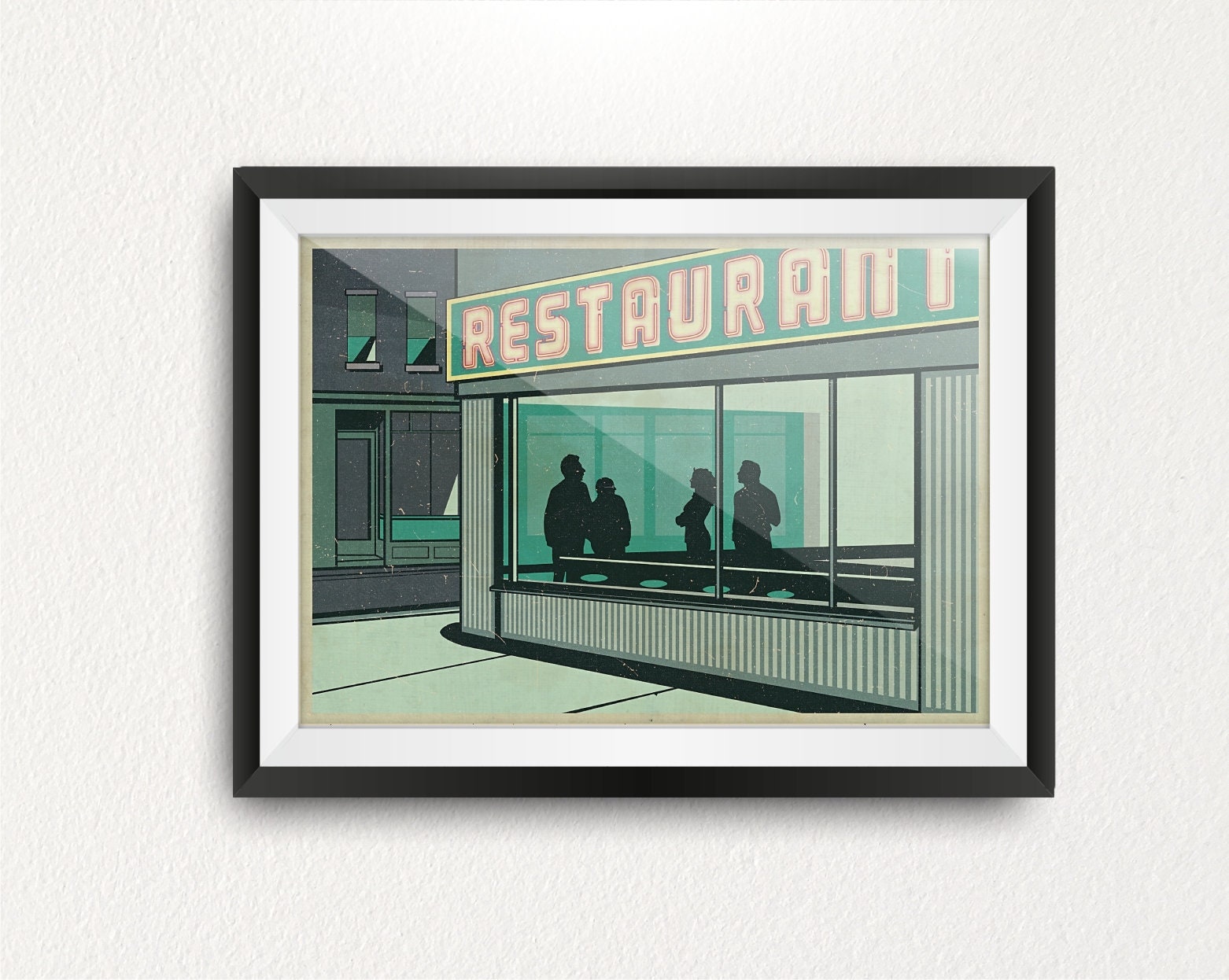 Late Night 90s TV Sitcom Print - Classic, Cult, Monk's Restaurant ...