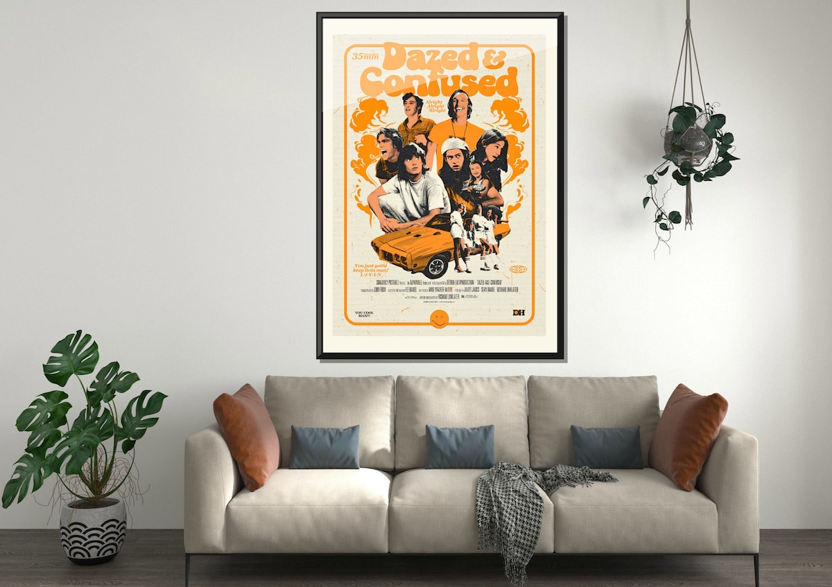 Dazed and Confused Movie Poster: 1990s Retro Film Art - Etsy UK