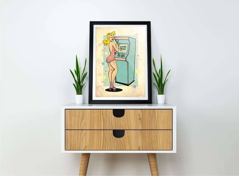 Arcade Girl Pin Up. 80s. Limited Edition Print - Etsy