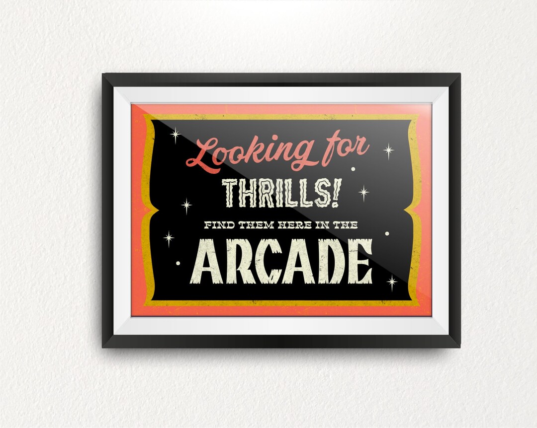 Vintage Arcade Limited Edition Print - Classic, Cult, 80s, Video Games ...