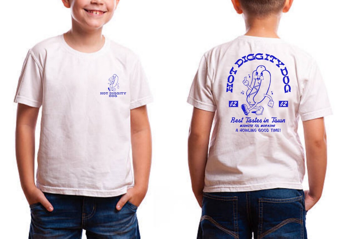 Hot Diggity Dog' Limited Edition Children's Shirt. Toddler, Child. - Etsy