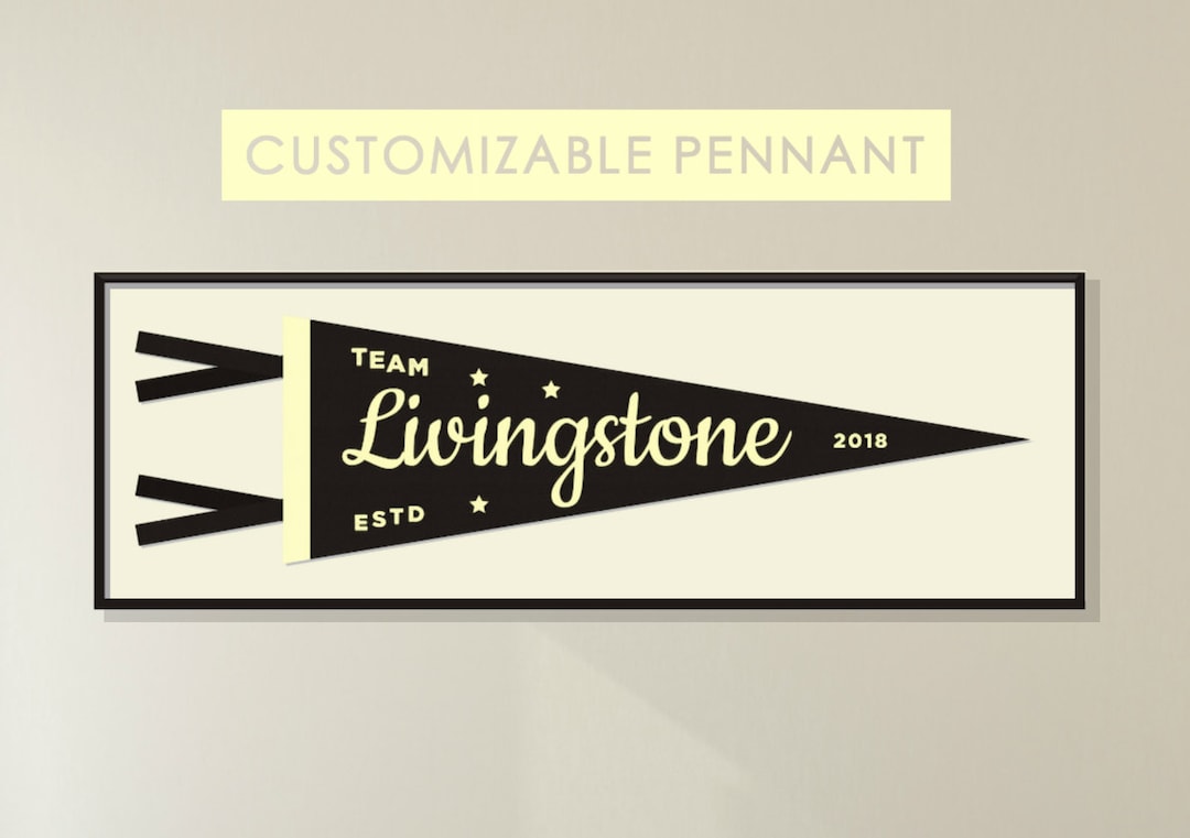 Printable, Customizable Vintage Pennant Print/poster - Etsy