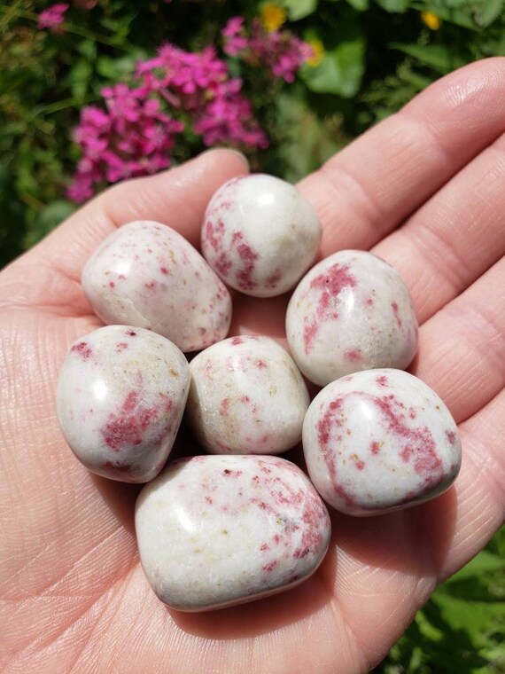 Cinnabrite Tumble Red Epidote White Scapolite Cinnabar | Etsy