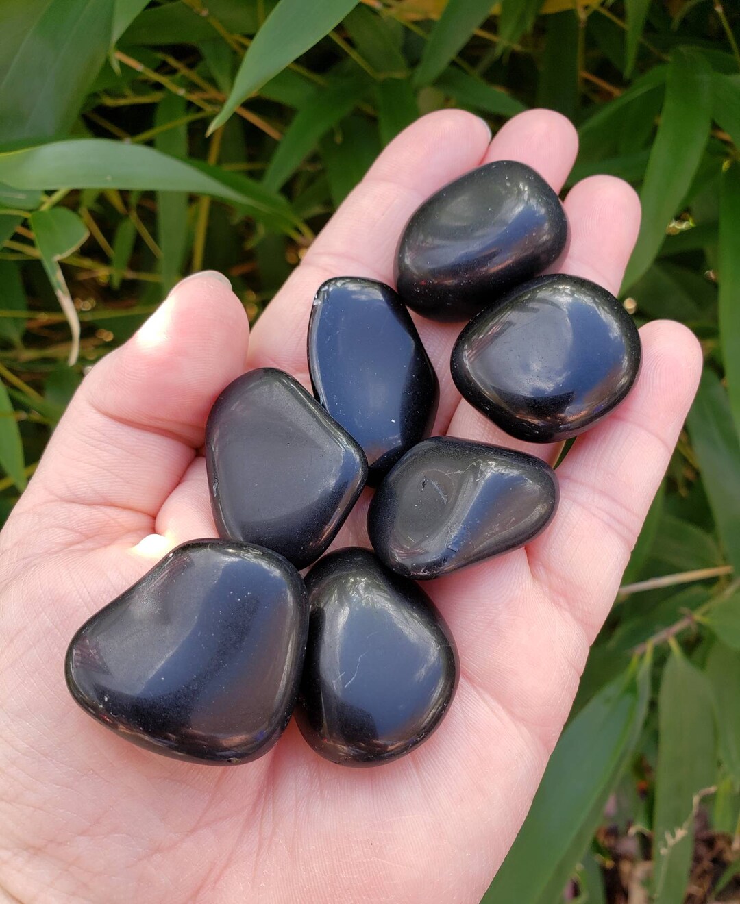 Black Obsidian Tumbles-obsidian Rock-volcanic Black Obsidian-healing Crystals and Stones-root ...