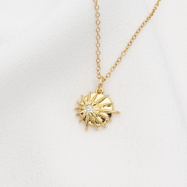 Gold Sun Necklace - Etsy