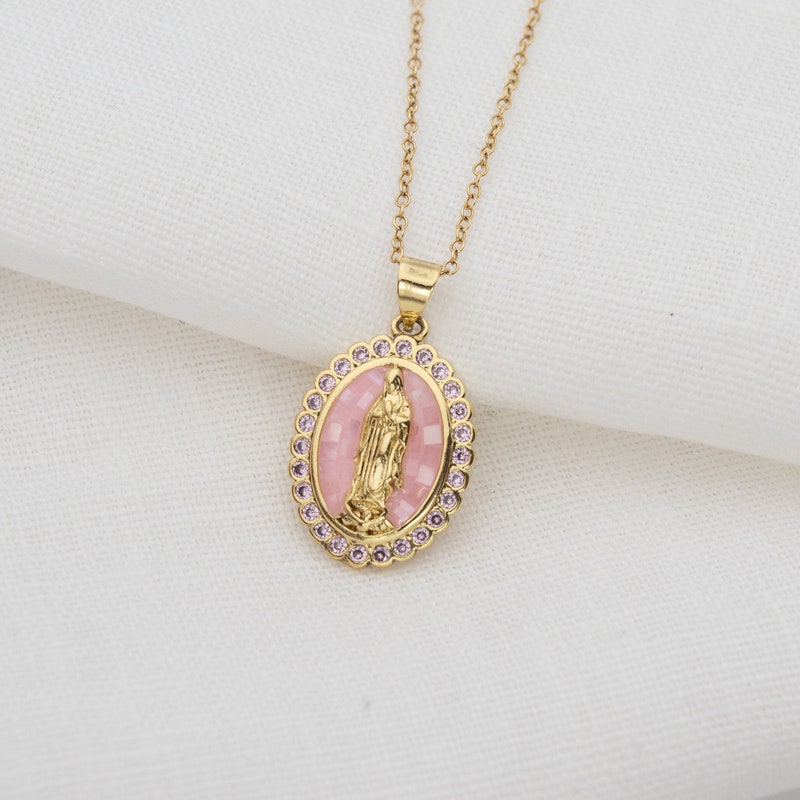 Virgin Mary Necklace - Etsy
