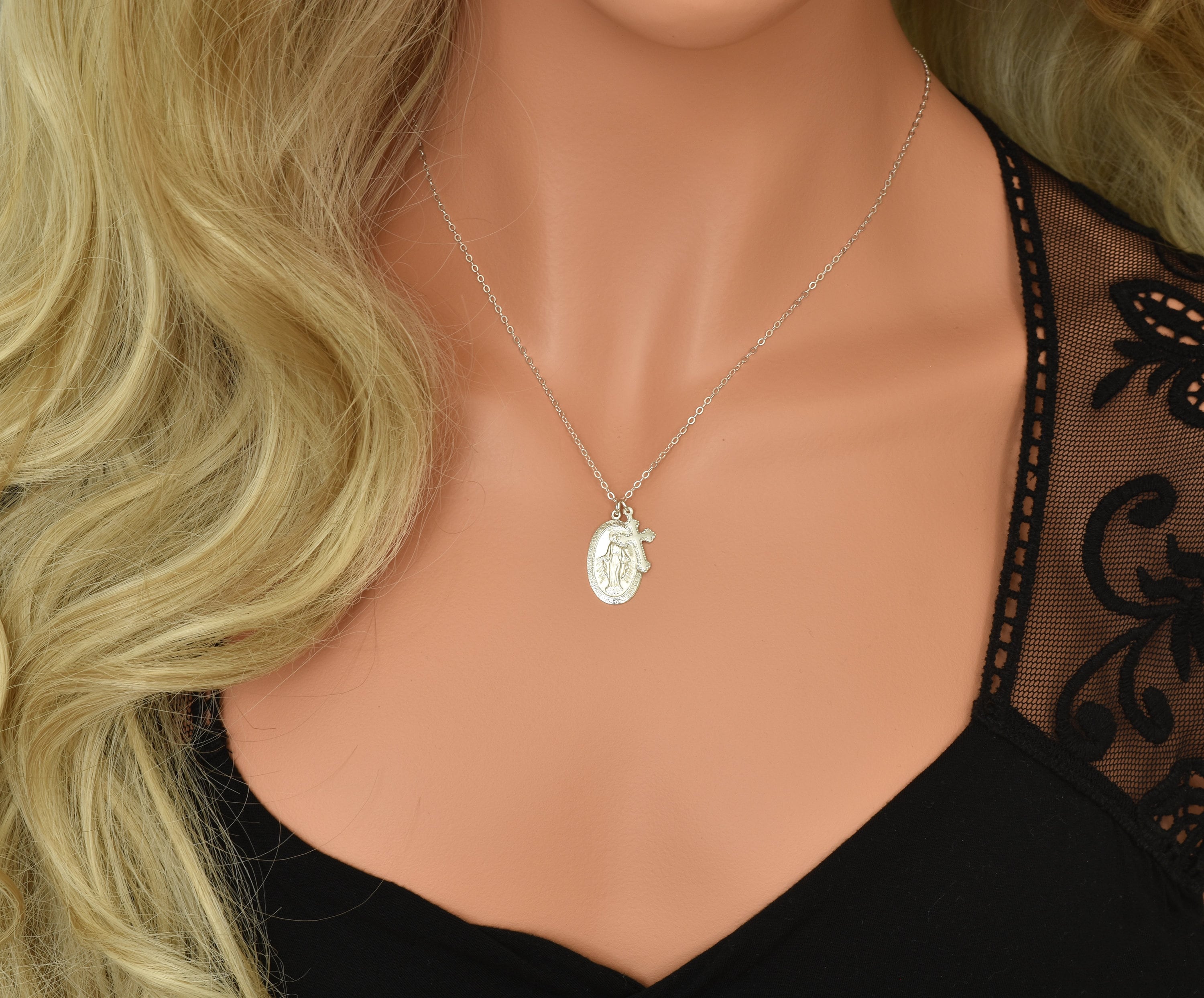 925 Sterling Silver Blessed Mother Virgin Mary Our Lady of - Etsy