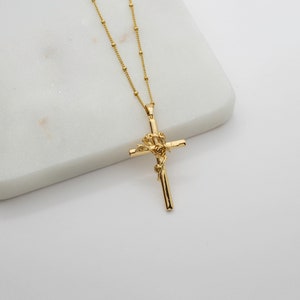 Cross With Roses Vines, Religious Necklace - Etsy