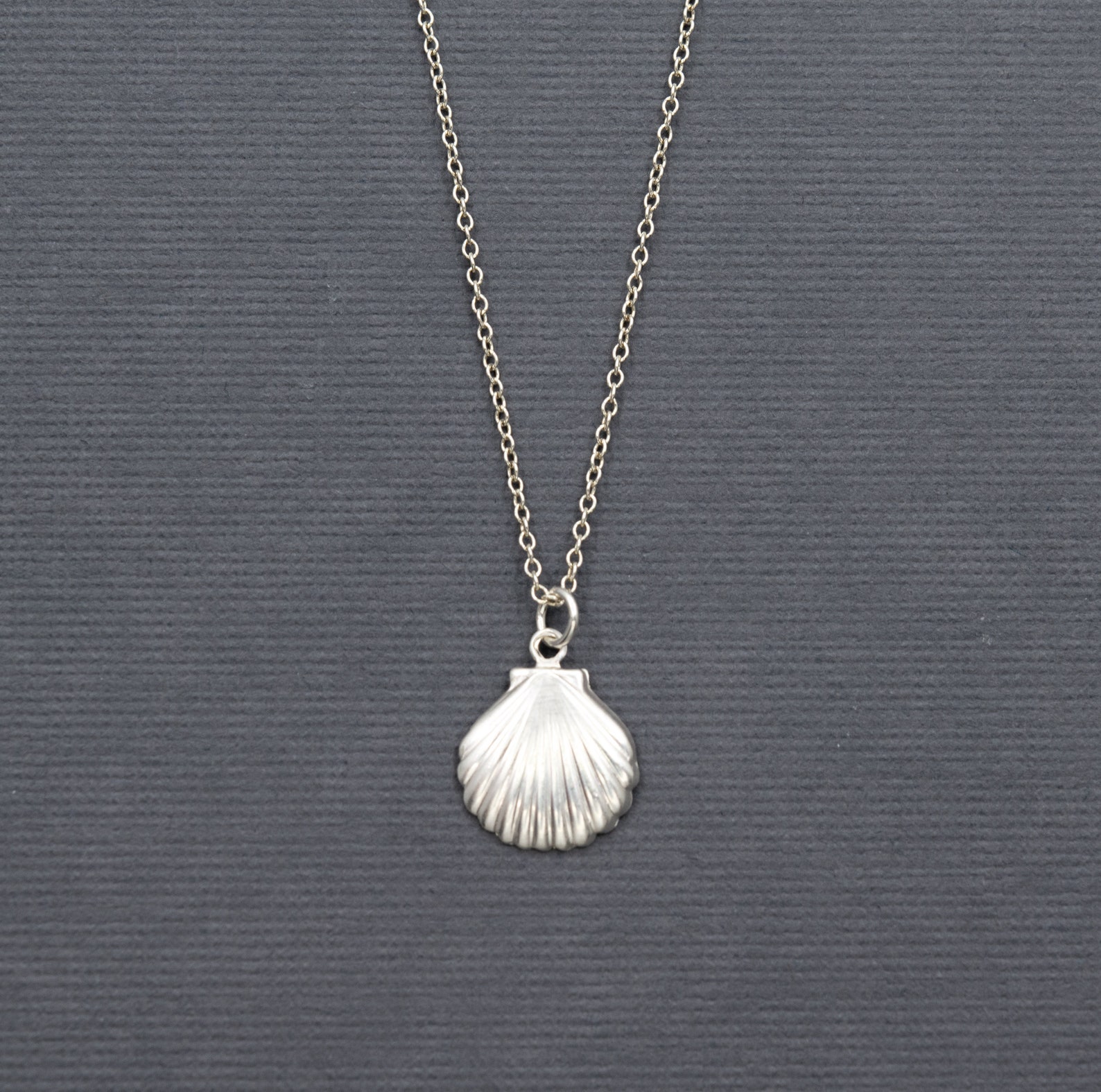 925 Sterling Silver Shell Necklace Tiny Shell Necklace | Etsy