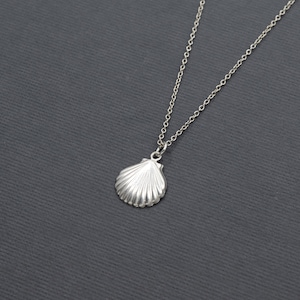 925 Sterling Silver Shell Necklace, Tiny Shell Necklace - Etsy